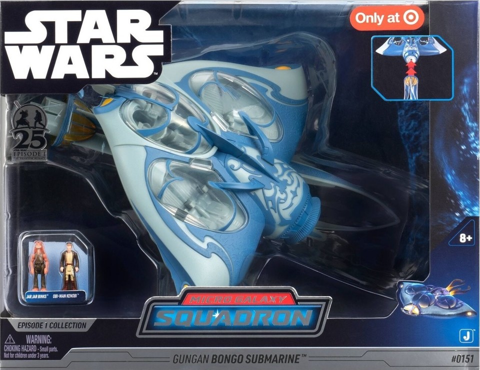 Star Wars Micro Galaxy Squadron Gungan Bongo Submarine and Mini Figure ...