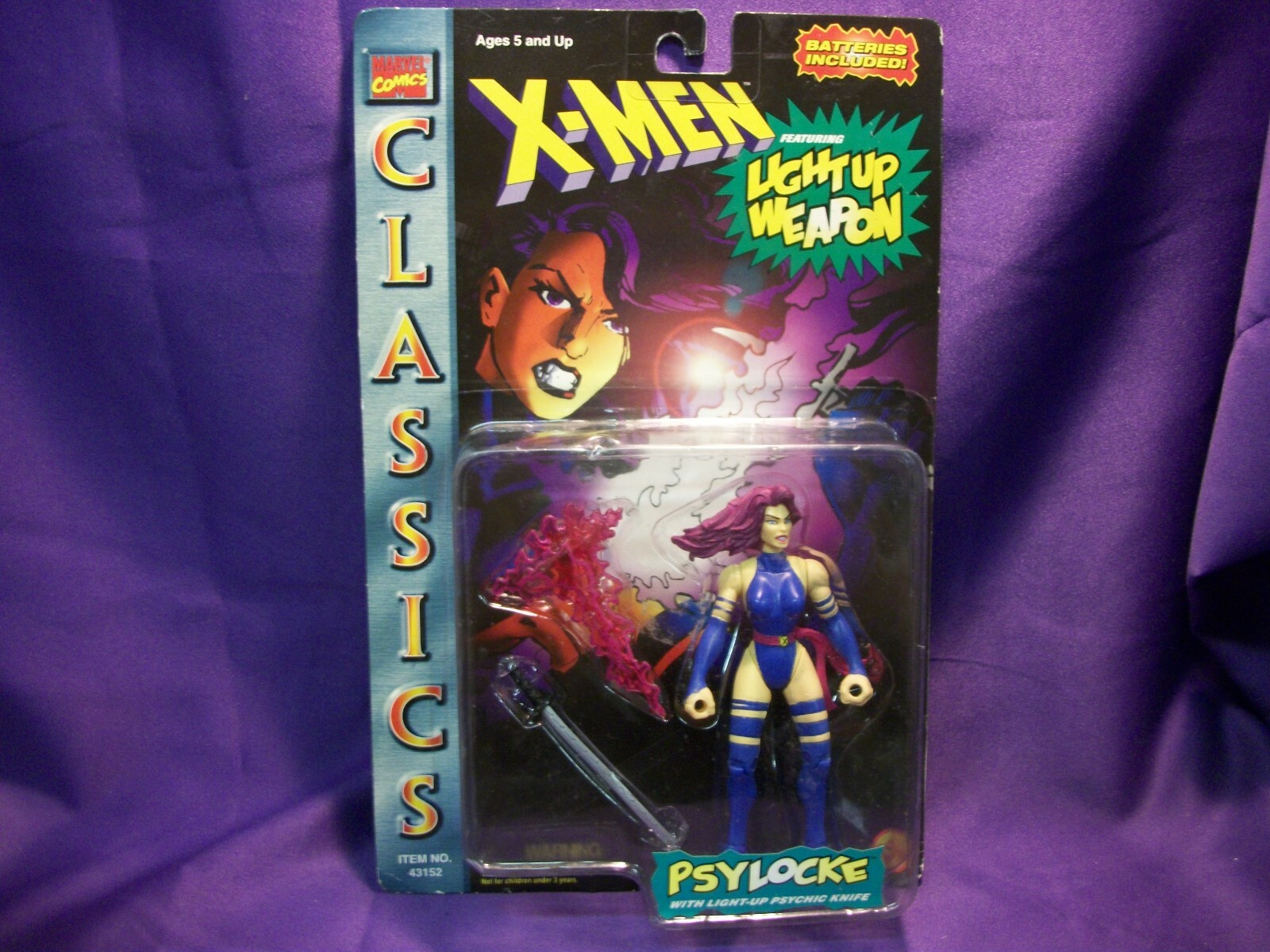 MARVEL COMICS CLASSICS X-MEN PSYLOCKE WITH LIGHT UP PSYCHIC KNIFE | eBay
