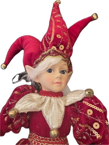 1PC - 18” Christmas Handmade Holiday Posable Elves And Jester Figurines ...