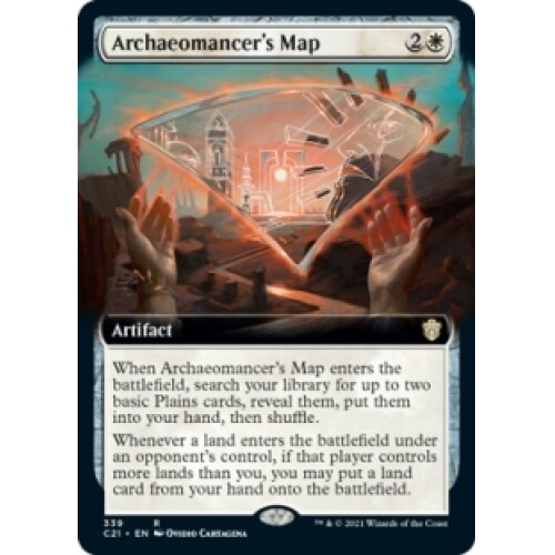 ARCHAEOMANCER'S MAP (EXTENDED ART) Commander 2021 Magic MTG MINT CARD ...