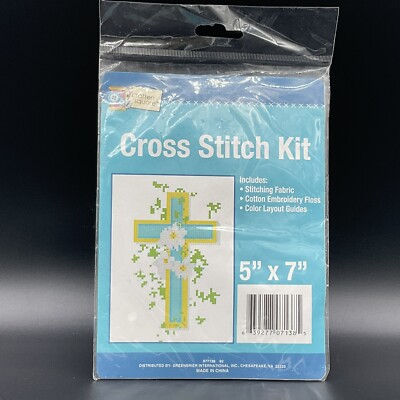 Crafters Square Cross Stitch Religious Christian CROSS Sewing Craft Kit ...