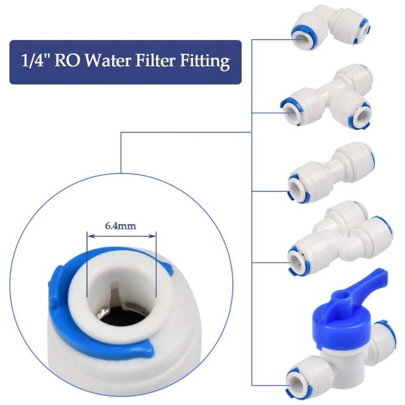 1/4" Quick Connect Water Filter Hose Fittings for Home and Commercial ...