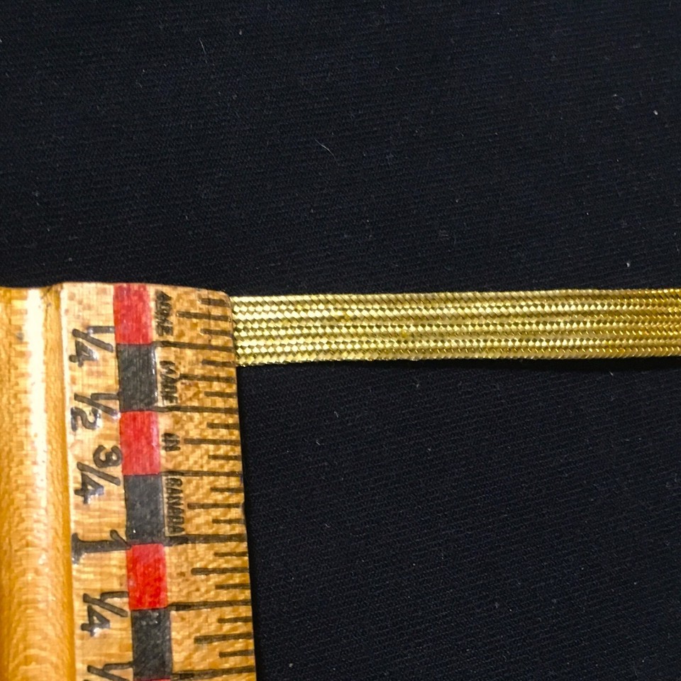 5/16" Gold Metallic Braid Uniform Braid Trim Metallic Ribbon Trim 10 ...