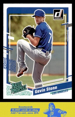 2023 Donruss Rated Prospect Gavin Stone card #43 Los Angeles Dodgers | eBay