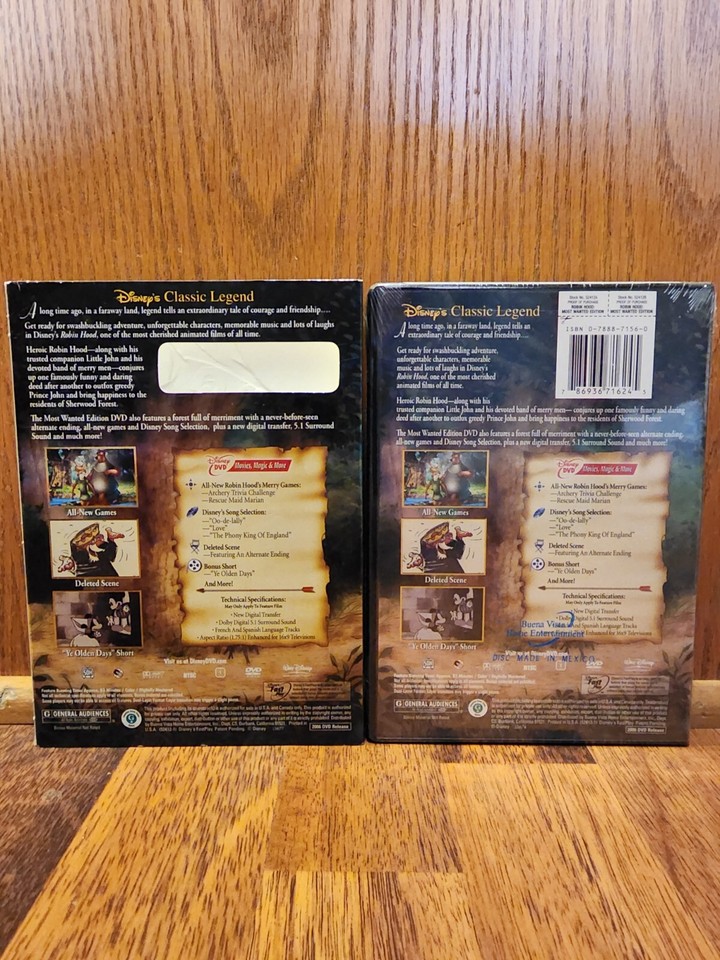 ROBIN HOOD (DVD, 2006, Most Wanted Edition) Walt Disney Brand New W ...