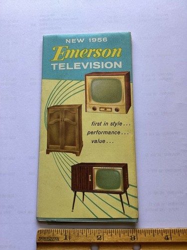 RARE 1956 EMERSON TV TELEVISION SALE COLOR ADVERTISING CATALOGUE ...