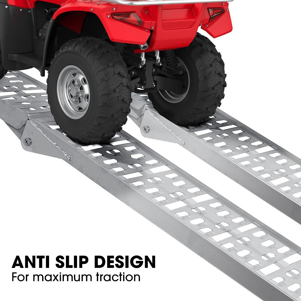BULLET 2.3m Aluminium Loading Ramps 680kg Rated for Trailer ATV Quad ...