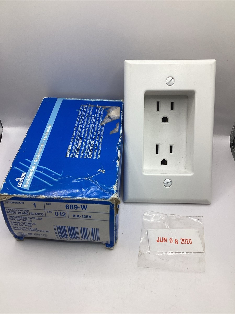 Recessed Duplex Receptacle Clock Hanger Receptacles, Recessed With
