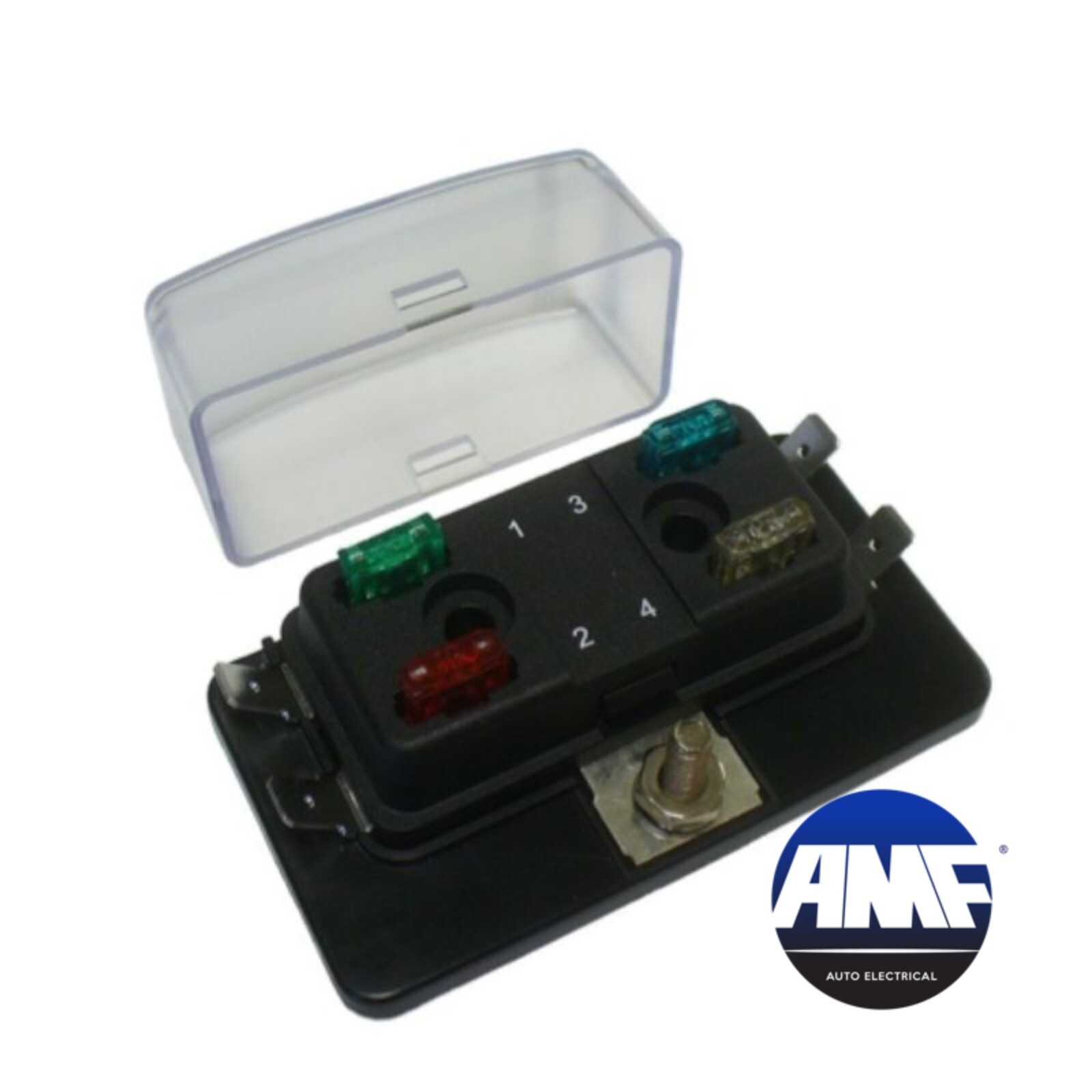 New Automotive Mini Blade Fuse Holder Box 4-Circuit Fuse Block - LED ...