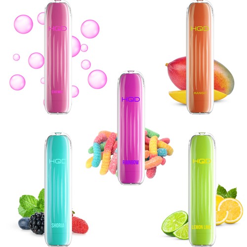 HQD Surv 600 E-Shisha Einweg E-Zigarette 600 Züge Vape mit Nikotin neue ...