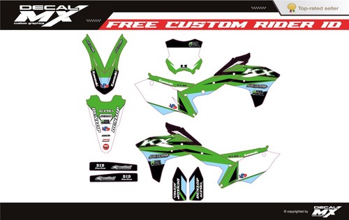 Fits Kawasaki KX250F 2017, 2018, 2019, 2020 kxf250 graphic kit decals ...