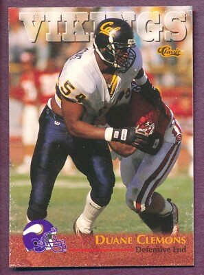 1996 CLASSIC DRAFT #8 DUANE CLEMONS MINNESOTA VIKINGS ROOKIE MINT | eBay