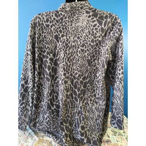 Ruby Rd Cardigan Large Women’s Grey Open Front Metallic | eBay