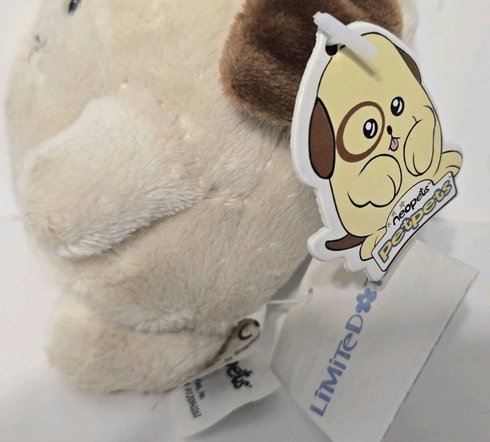 Neopets Petpets 2003 Warf Petpet 4" Mini Plush w/ TAGS Tan Cream Brown ...