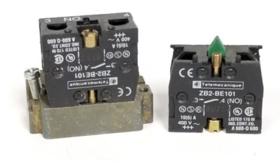 LOT OF 2 TELEMECANIQUE ZB2-BE101 CONTACT BLOCKS ZB2BE101, 10 AMPS | eBay