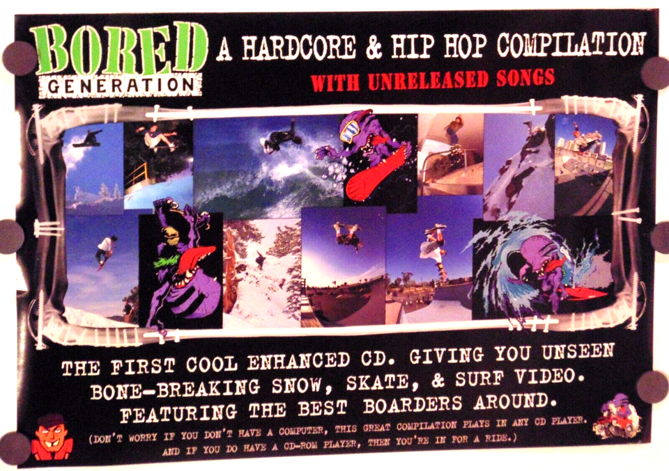 BORED GENERATION 2-SIDED POSTER for 1996 LP CD BEASTIE BOYS NOFX RANCID ...