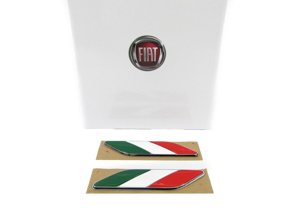 Automotive Genuine Fiat 500 Side Panel Door Wing Pair Italian Flag ...