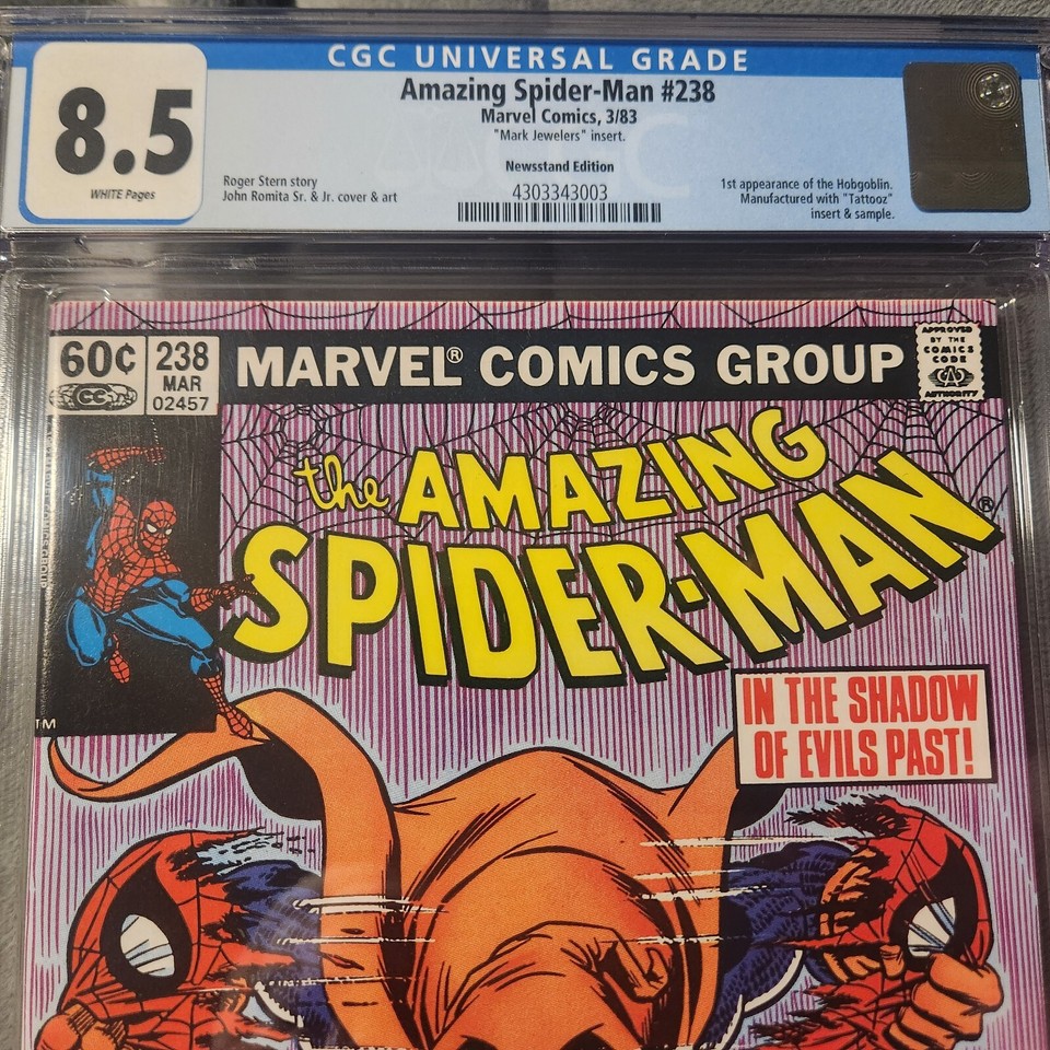 AMAZING SPIDER-MAN #238 CGC 8.5 MARK JEWELERS VARIANT ⭐ NEWSTAND W ...