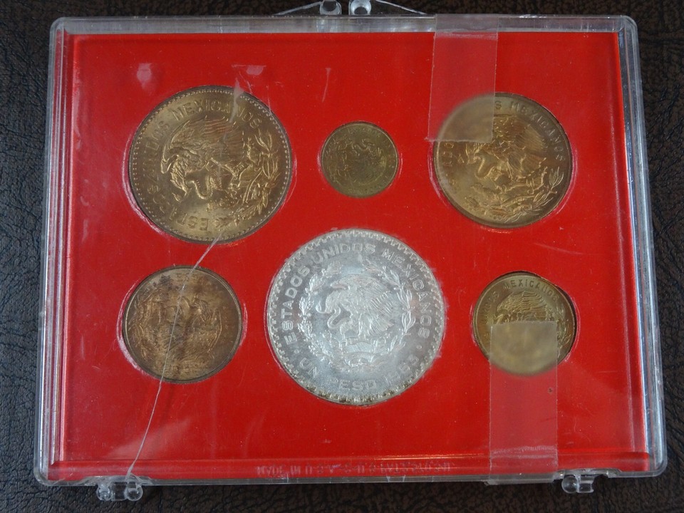 1959-1963 Mexico Peso Coin Type Set Uncirculated with Holder | eBay