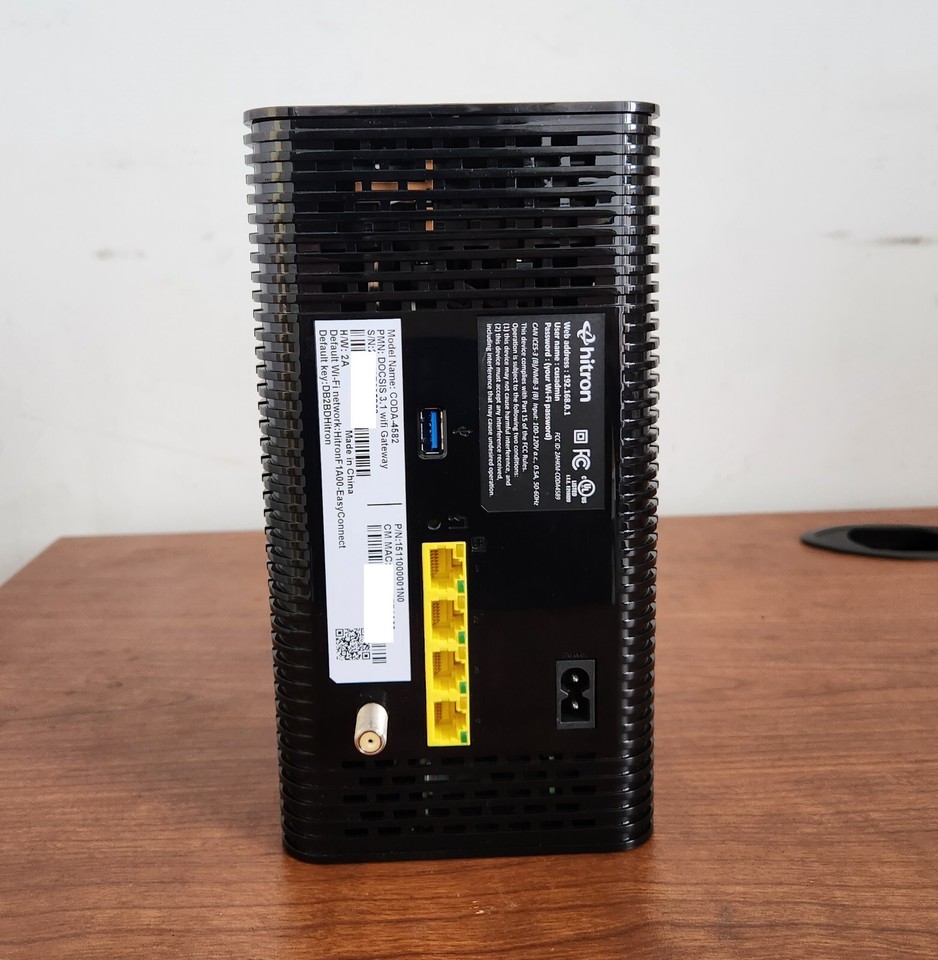 Hitron CODA-4582 DOCSIS 3.1 Wi-Fi Gateway Modem Router | eBay