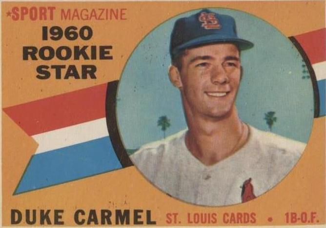 1960 Topps - Sport Magazine 1960 Rookie Star Duke Carmel #120 (RC) for ...