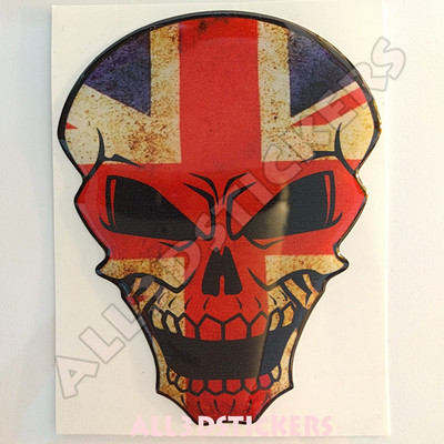 Sticker Flag United Kingdom UK Union Jack Skull Adhesive Decal Resin ...