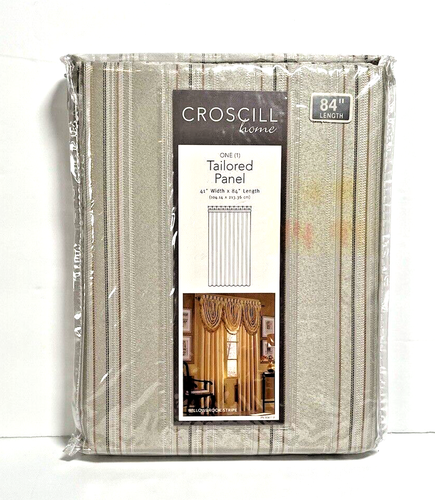 Croscill One Tailored Panel Sage Willowbrook Stripe 41"x84" Rod Pocket ...