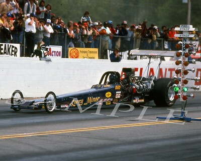 LARRY MINOR MINOR RACING TOP FUEL CAR GETTING THE GREEN LIGHT 8X10 ...
