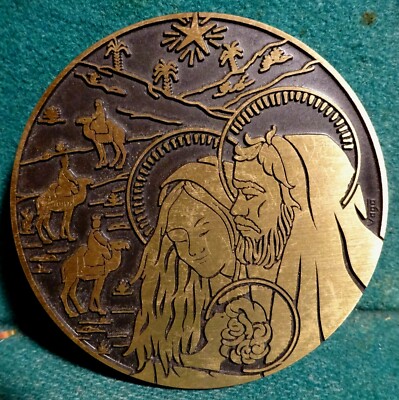 NATIVITY - CRÈCHE, 3 MAGI, STAR / PEACE DOVE - PAX 79mm XMAS 1989 ...