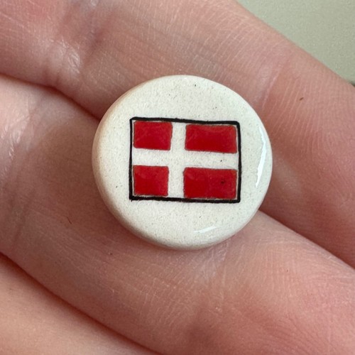 Vintage Denmark Flag Ceramic Hand Painted Lapel Pin | eBay