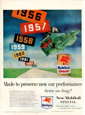 Vintage advertising print Gas Oil MOBIL Mobiloil Special car tag twice as long | eBay