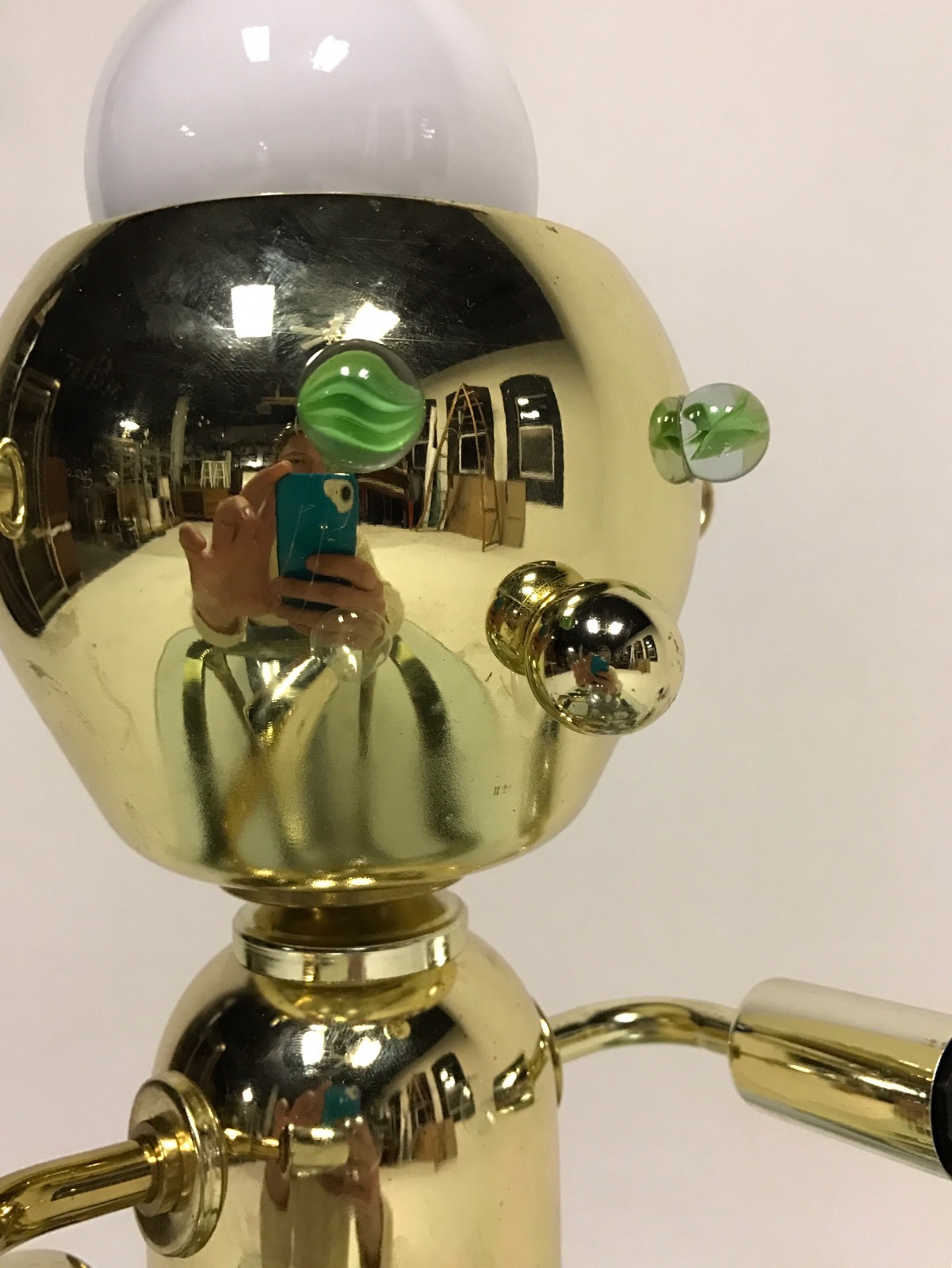 VINTAGE ROBOT LIGHT LAMP MID CENTURY MODERN TORINO SPACE UFO ATOMIC ...