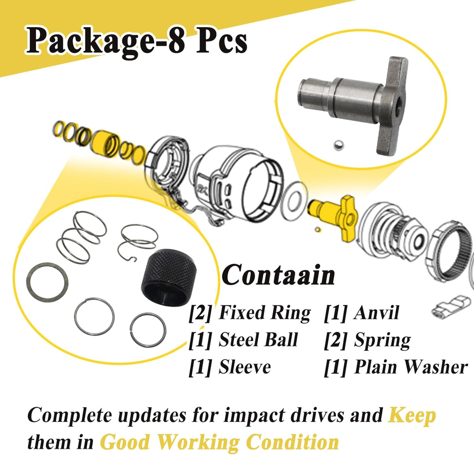 Impact Driver Anvil Assembly Kit for DCF885 DCF886 | eBay