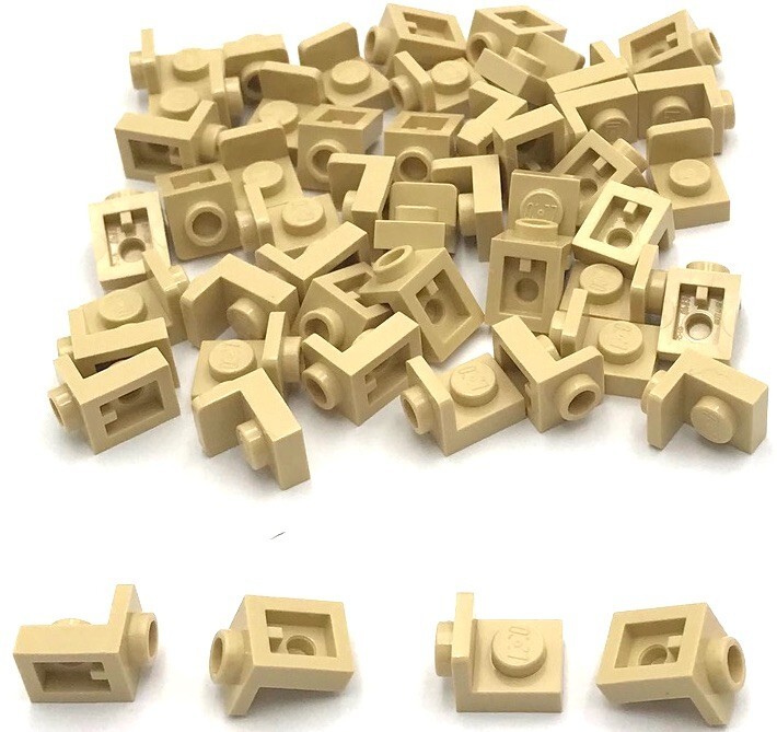 Lego 50 New Tan Brackets 1 x 1 - 1 x 1 Inverted Parts | eBay