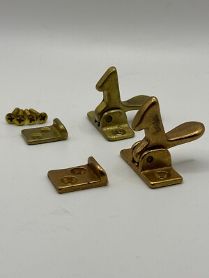 IVES Brass Spring Elbow Cabinet Catch Latch w/Screws MADE IN USA | eBay