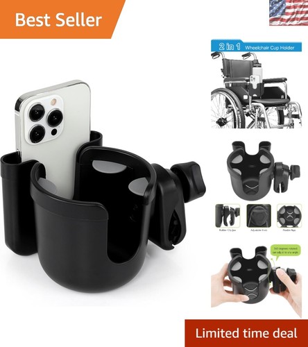 Adjustable Walker Cup Holder with Phone Holder - Perfect for Mobility ...