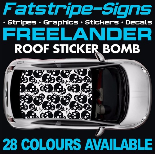 to fit LAND ROVER FREELANDER GRAPHICS ROOF STICKER BOMB STRIPES DECALS ...