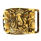 Hindu Idol Ganesha Belt Buckle Solid Brass Shiny Vintage Antique ...