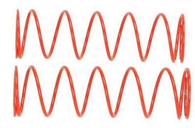 HB RACING HBS67456 Big Bore Shock Spring (Orange/76mm/74gf/2pcs) 67456 ...