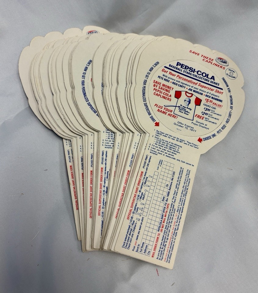 1977 Pepsi Cola Baseball Collection Complete Set 72 Full Discs w/ Tabs ...