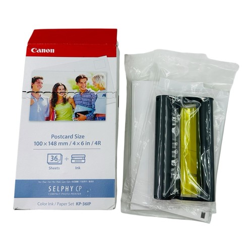 Genuine Canon Selphy CP Color Ink & Paper Set 4" x 6" Postcard Size KP ...