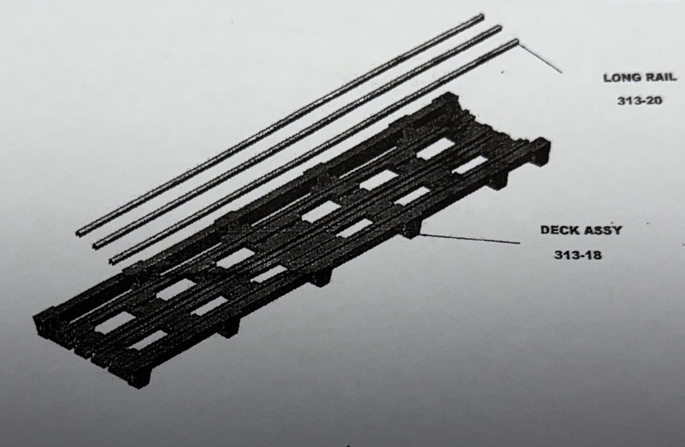 Lionel #313-19 Bascule Bridge Deck with Rails #313-18 & #313-20 - O ...