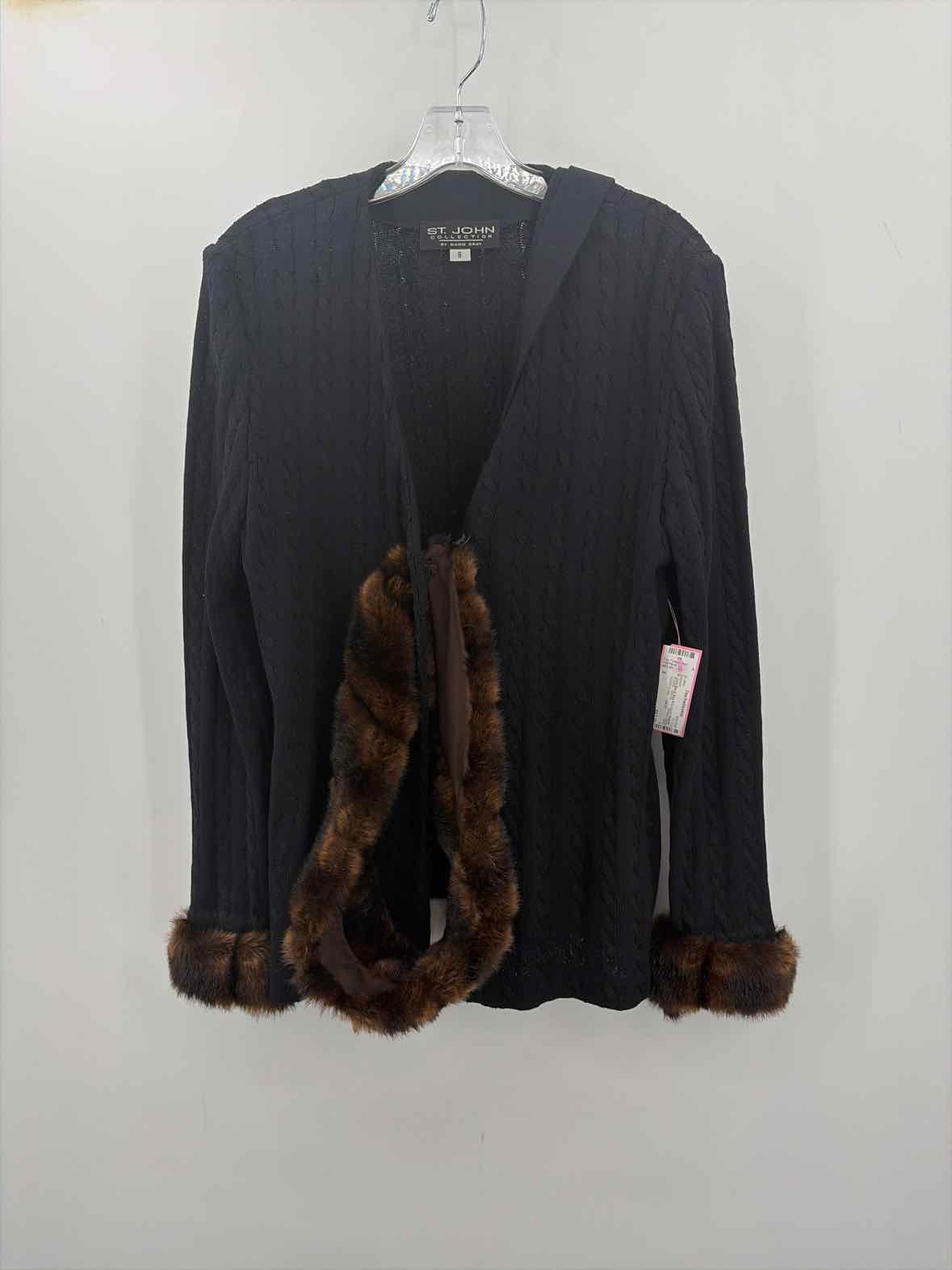 Pre-Owned St John Black Size 8 Cardigan Sweater | eBay