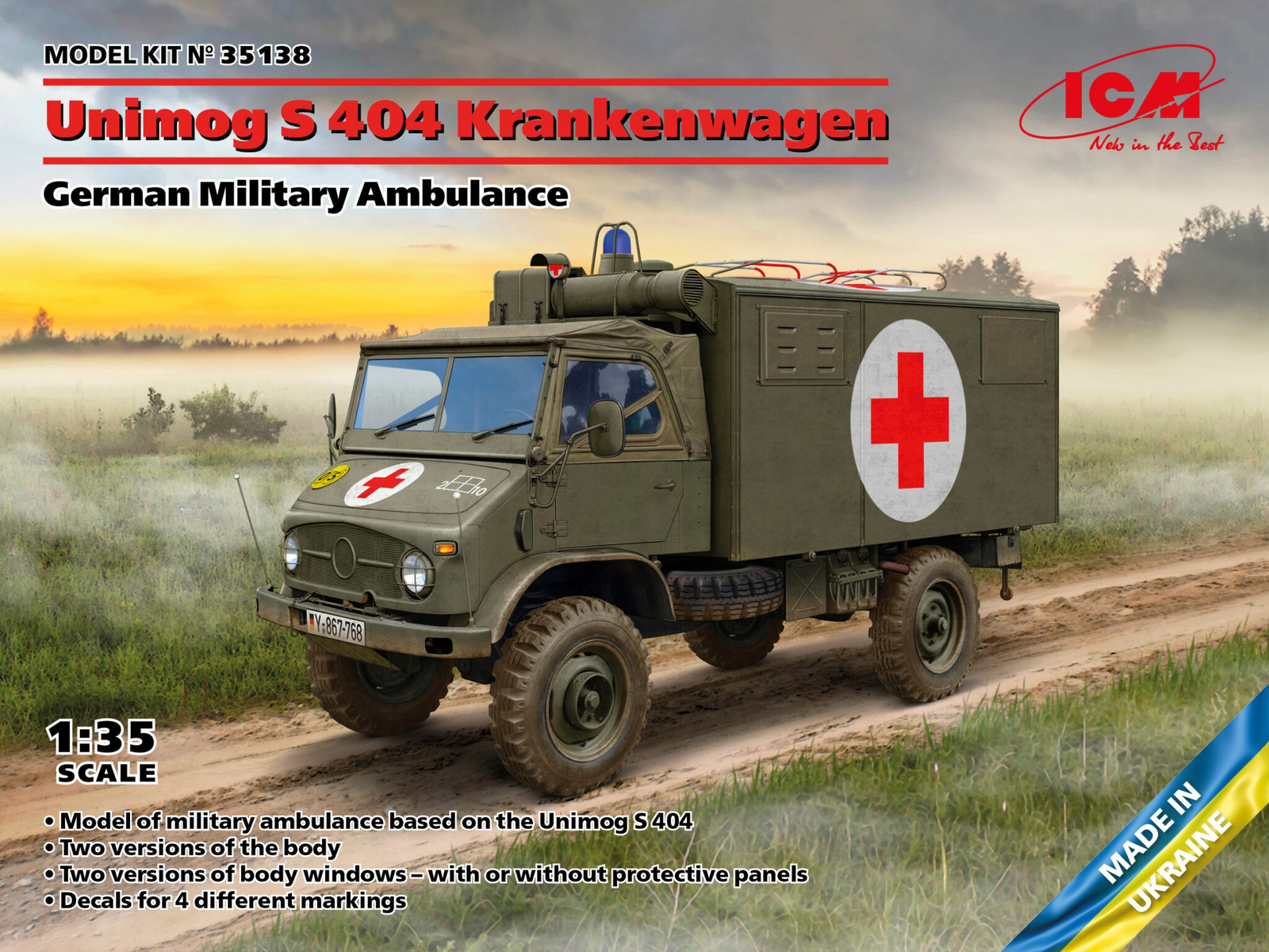 ICM35138 - ICM 1:35 - Unimog S 404 German Military Ambulance | eBay UK