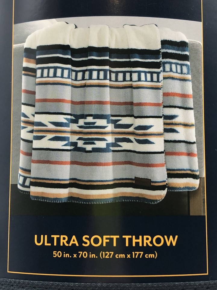 PENDLETON Saltillo Stripe 50"x70" Multi-Color Native Motif Soft Throw Blanket | eBay