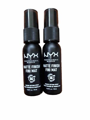 2X NYX Matte Finish Fini Mat 16 HR Makeup Setting Spray 0.6 Oz Each | eBay