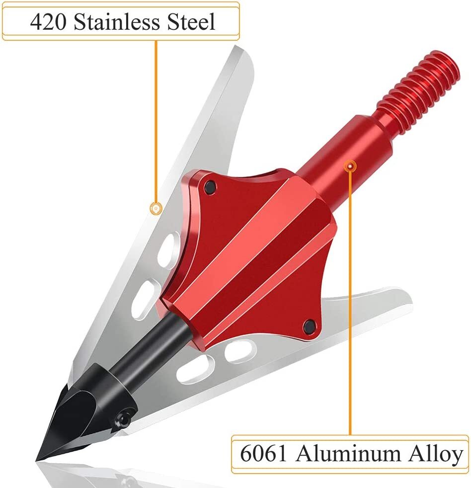 6pcs Nap Archery Bloodrunner Broadheads 100 Grain Hunting Arrowheads ...