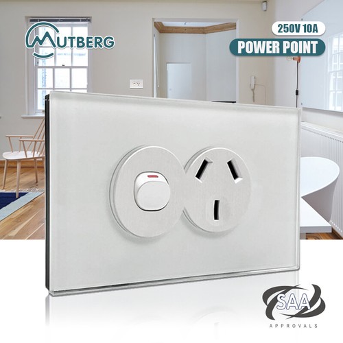 AU Standard SAA Approved Single Power Point 1 Gang Socket Wall Outlet ...