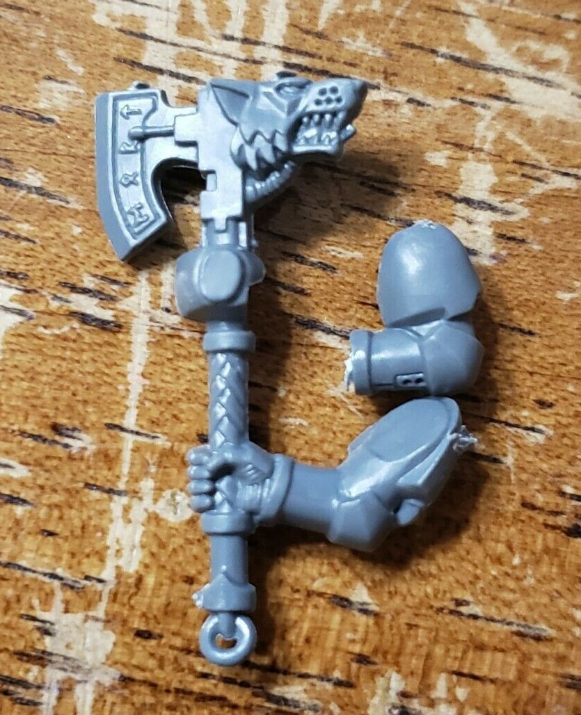 40k Space Wolves Bits Wolf Pack Wolf Guard Engraved Two-Hand Power Axe ...