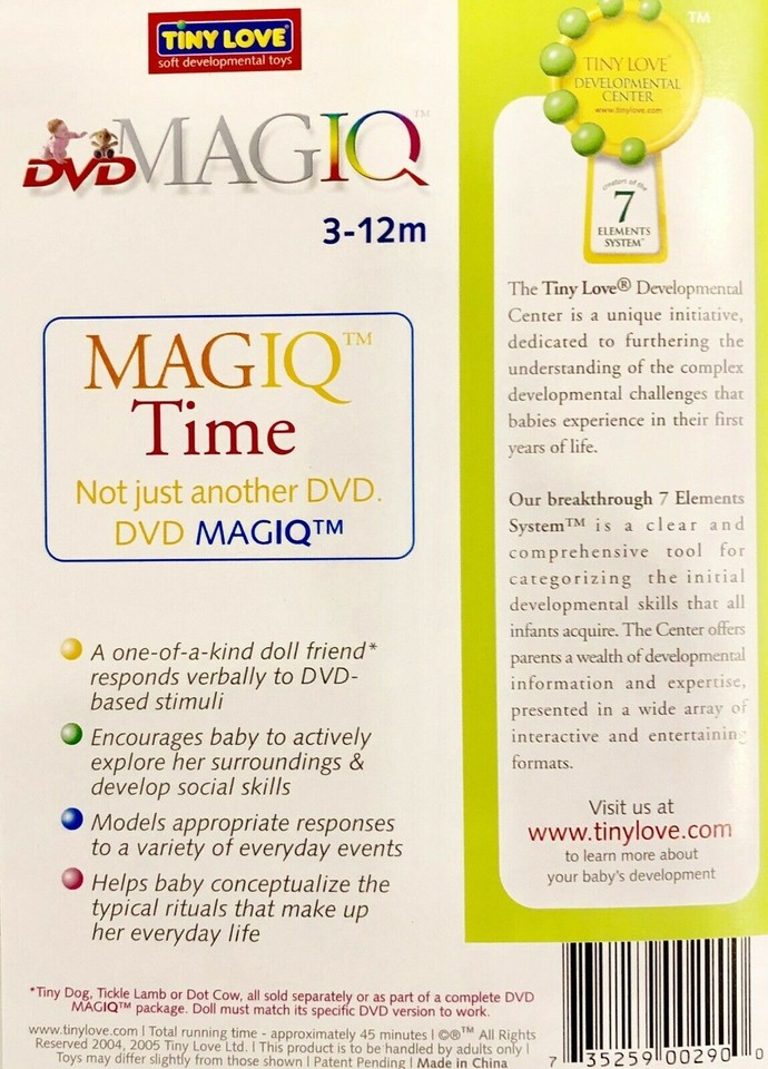 Aa1 New Sealed-Tiny Love Magiq Time DVD 3-12 months - educational R All ...